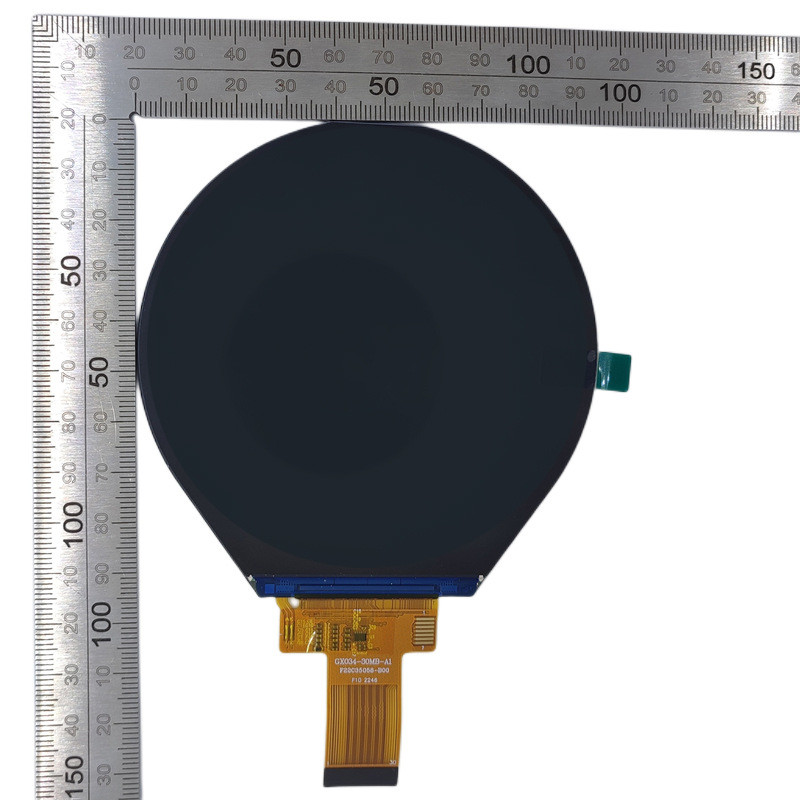 3.5 Inch Round TFT Display, 800x800 30 Pins MIPI Interface, Free View Angle