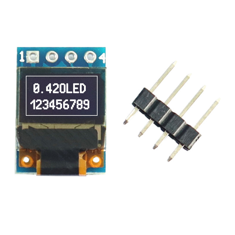 PCBA 0.42 Inch PMOLED Display Module, 72X40 Resolution, IIC/SPI ...
