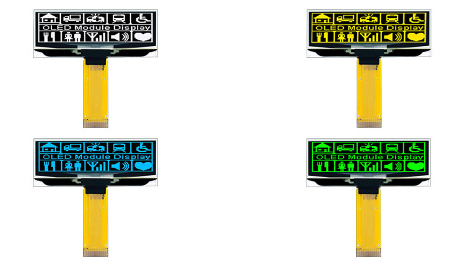 2.23 Inch PMOLED Display Module, 128*32 Resolution, 24 PINS 3/4 SPI,I2C ...