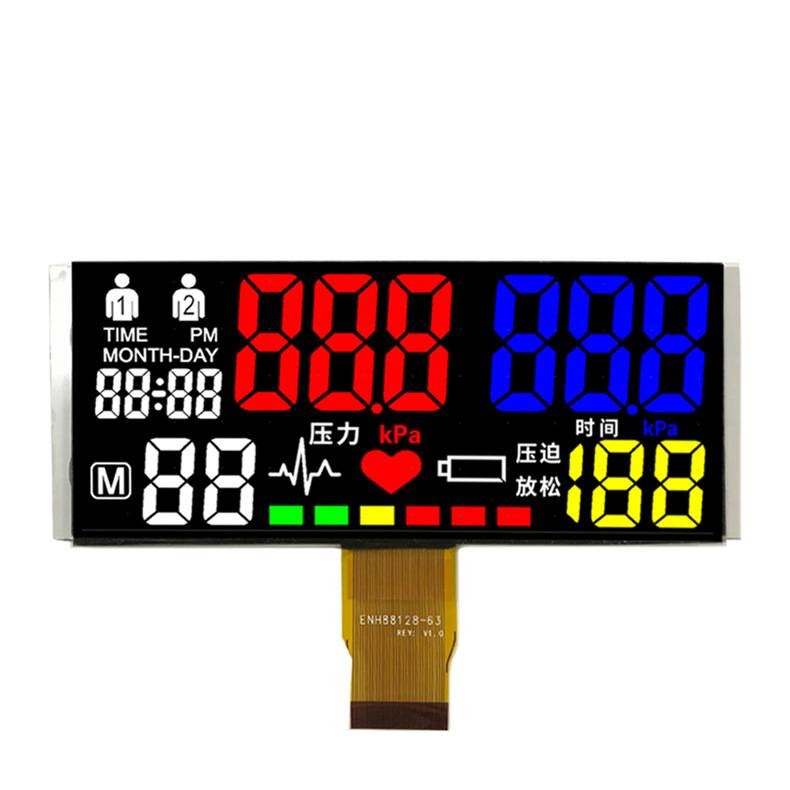 5.7 Inch Custom Segment LCD Display, Programmable 1/4 Duty 1/3 Bias