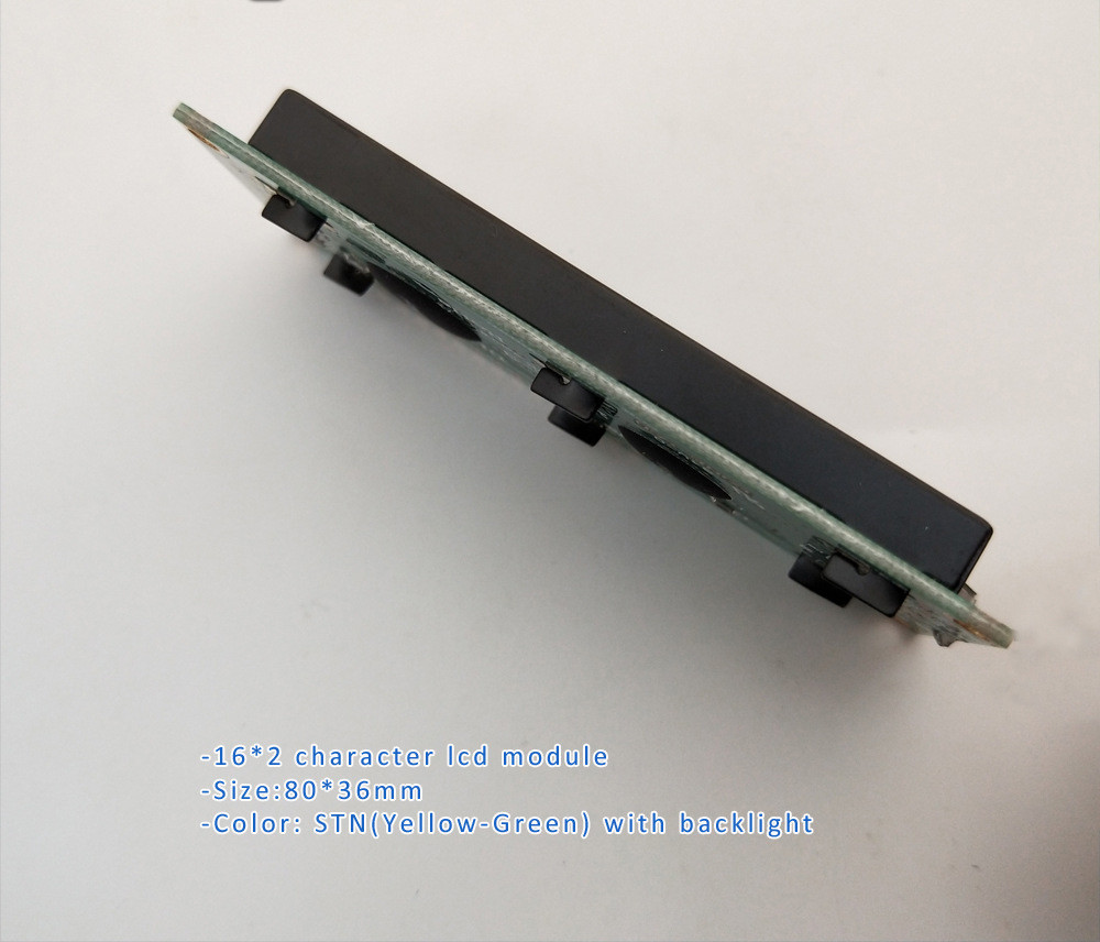 16x2 Character Lcd Module Display Stn Yellow Blue 116 Duty 15 Bias Pcbpin 