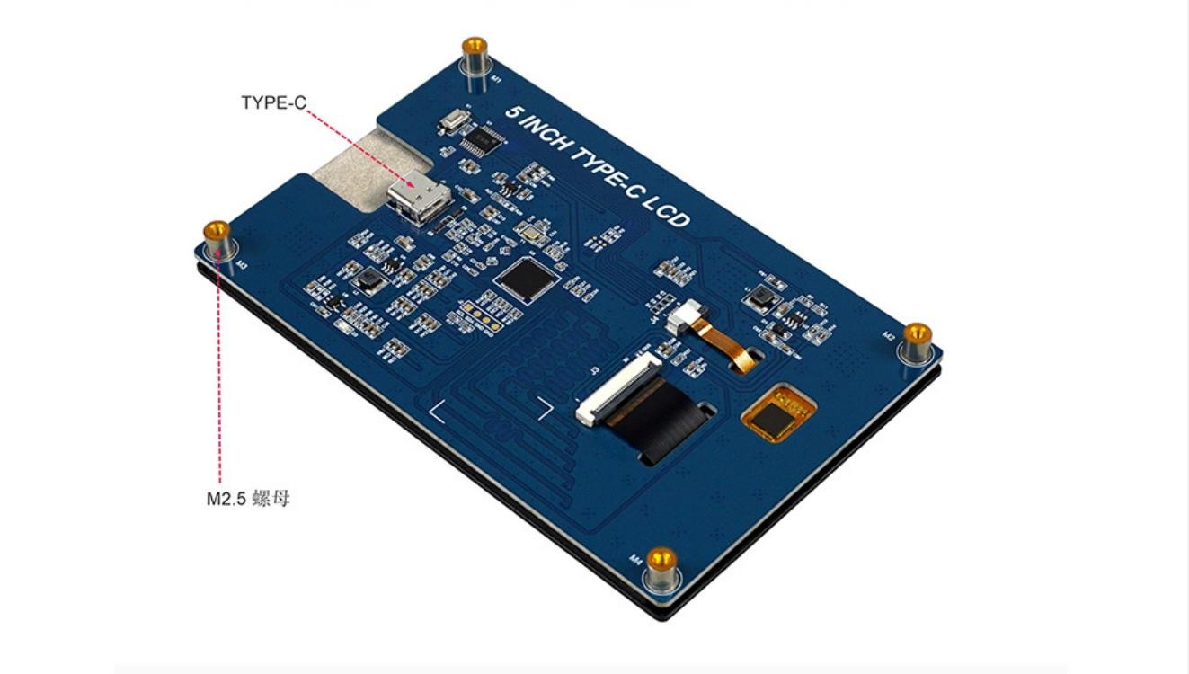 5 Inch TFT LCD Display Module With PCBA , TYPE-C Interface, 720X1280 ...