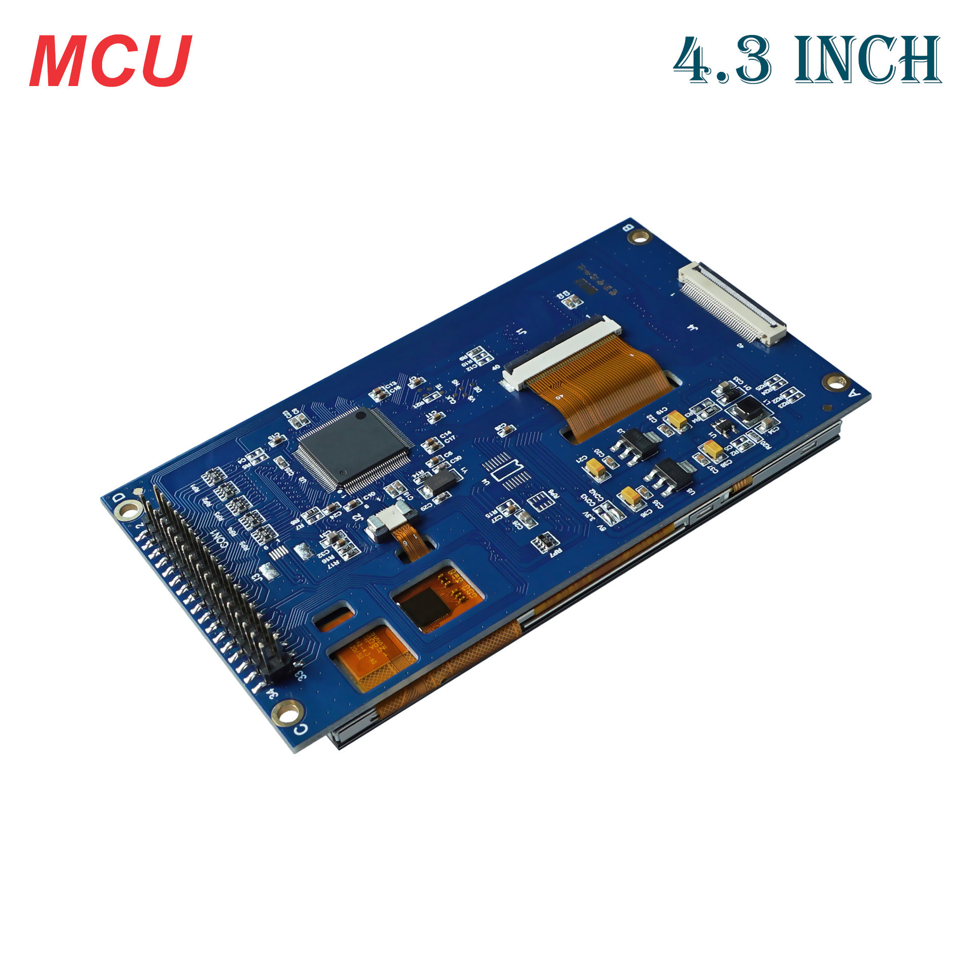 4.3 Inch TFT LCD Display Module, With PCBA and Touch Panel, 16-Bit 8080 ...