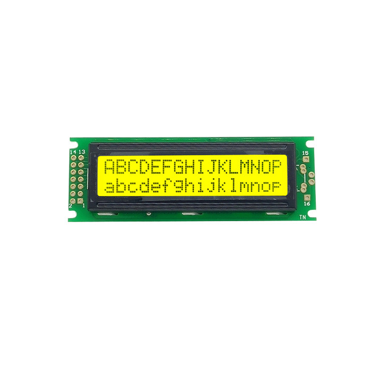 2.4 inch 16x2 Character LCD Module Display STN Yellow / Blue 1/64 duty ...