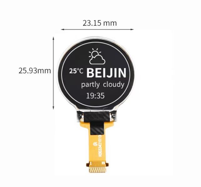 0.75inch 128x128 Round Oled Display Panel SSD1327 Small Oled Screen ...