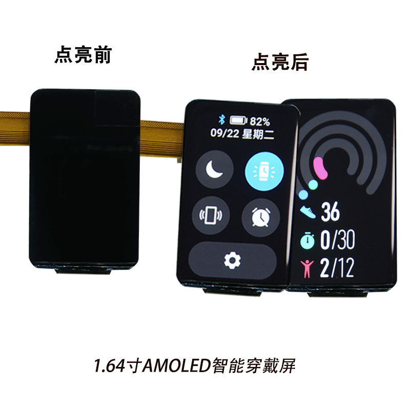 1.64 Inch AMOLED Display Module 280*456 Resolution MIPI / SPI / QSPI ...