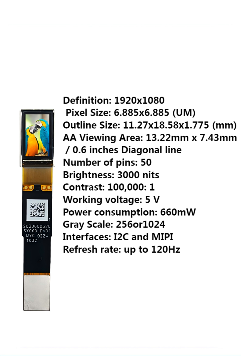 0.4-inch HD EVF Electronic Viewfinder with Type-C Solution